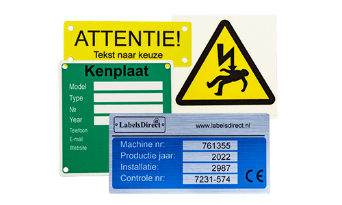 Aluminium labels / borden bedrukken en bestellen voor technische ...